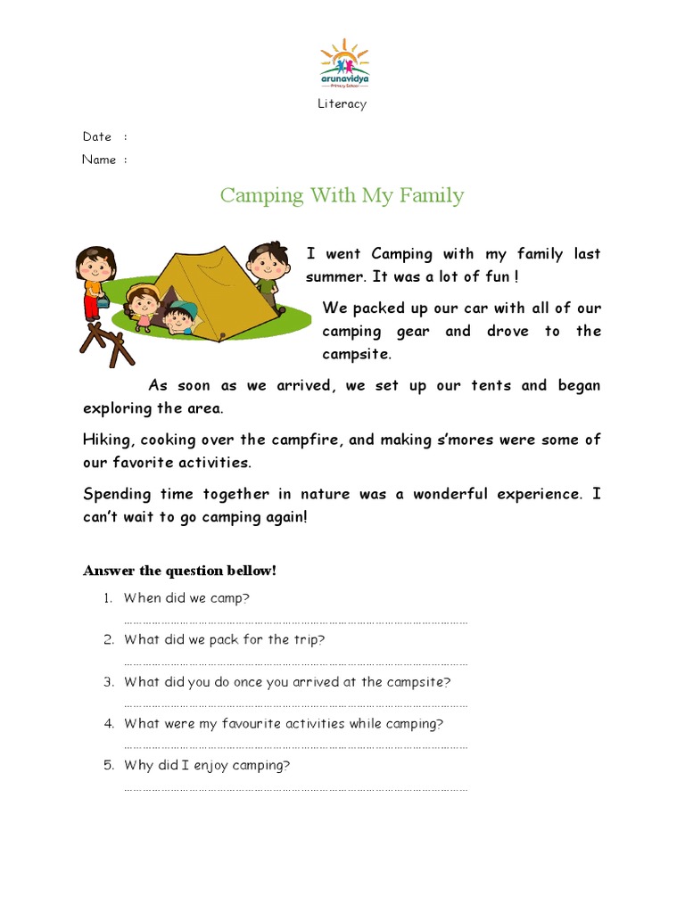Reading Comprehension Primary Grade 1 | PDF
