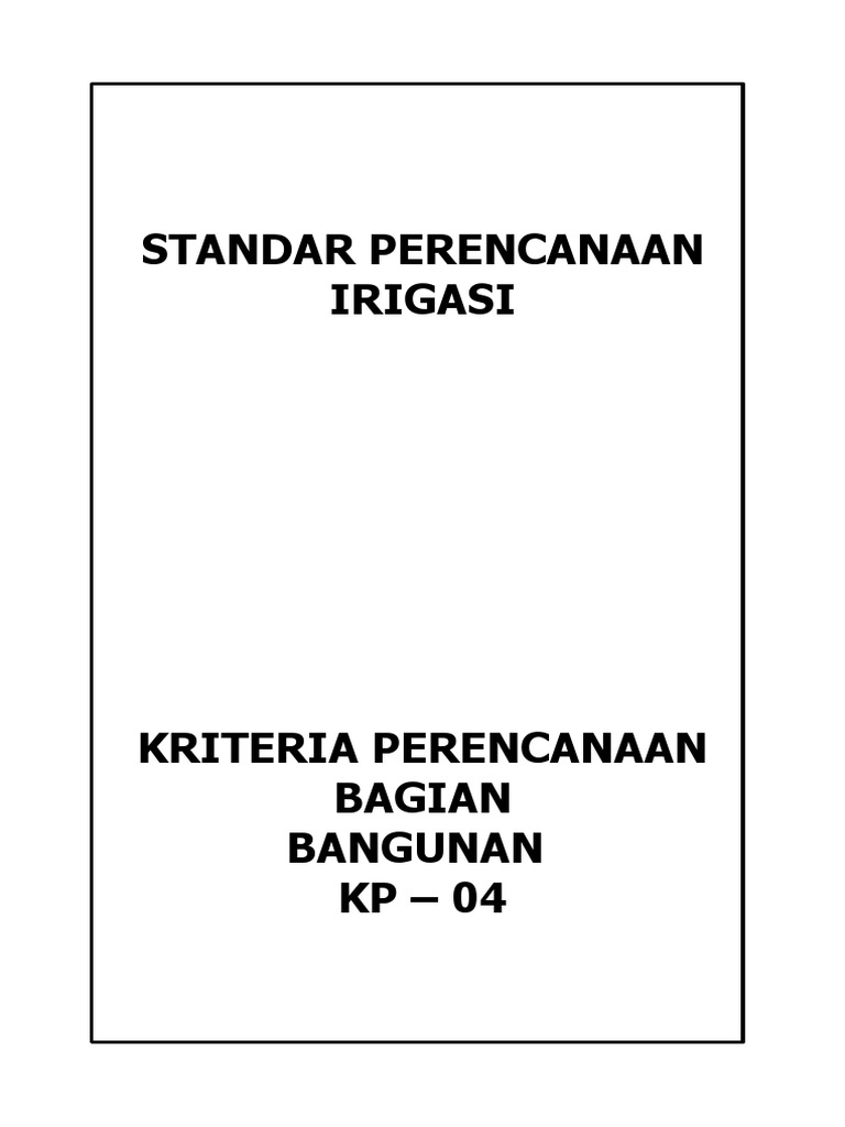 (KP-04) - Kriteria Perencanaan Bagian Bangunan | PDF