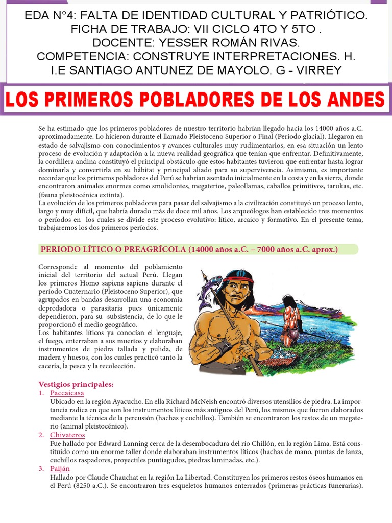 Los-Primeros-Pobladores-de-los-Andes-para-Quinto-Grado-de-Secundaria ...
