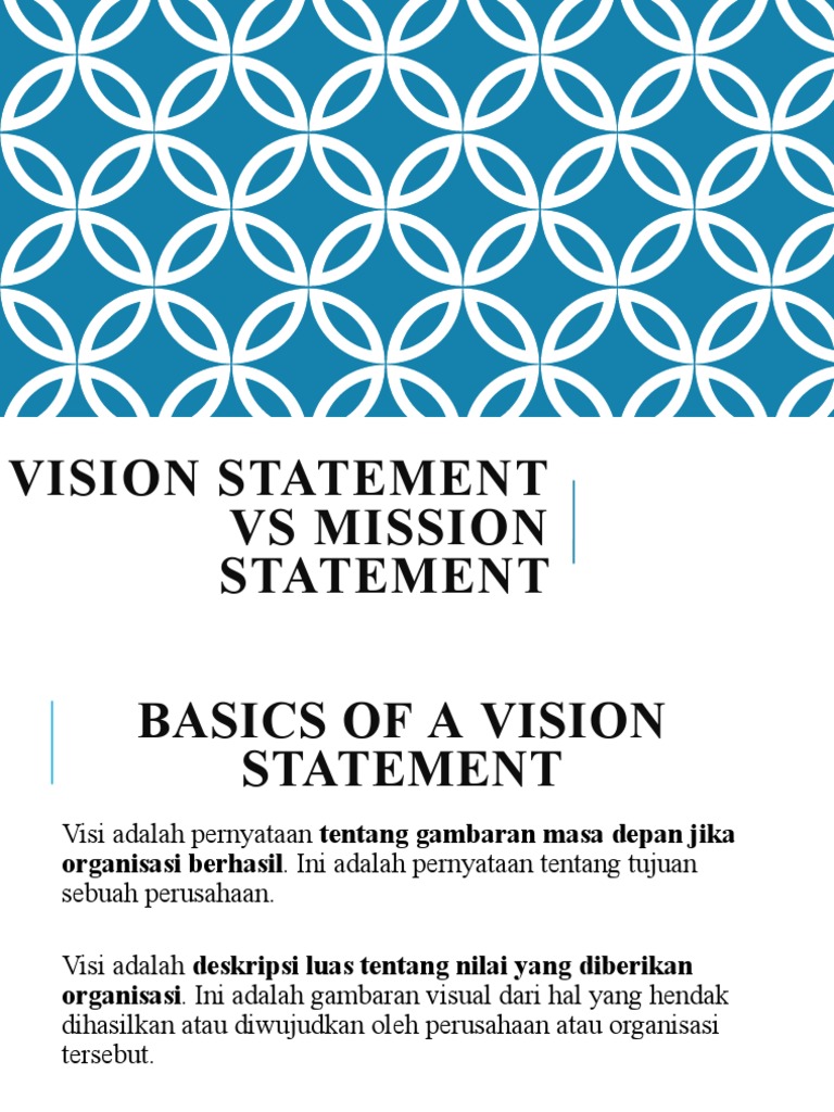 Vision Statement Vs Mission Statement | PDF