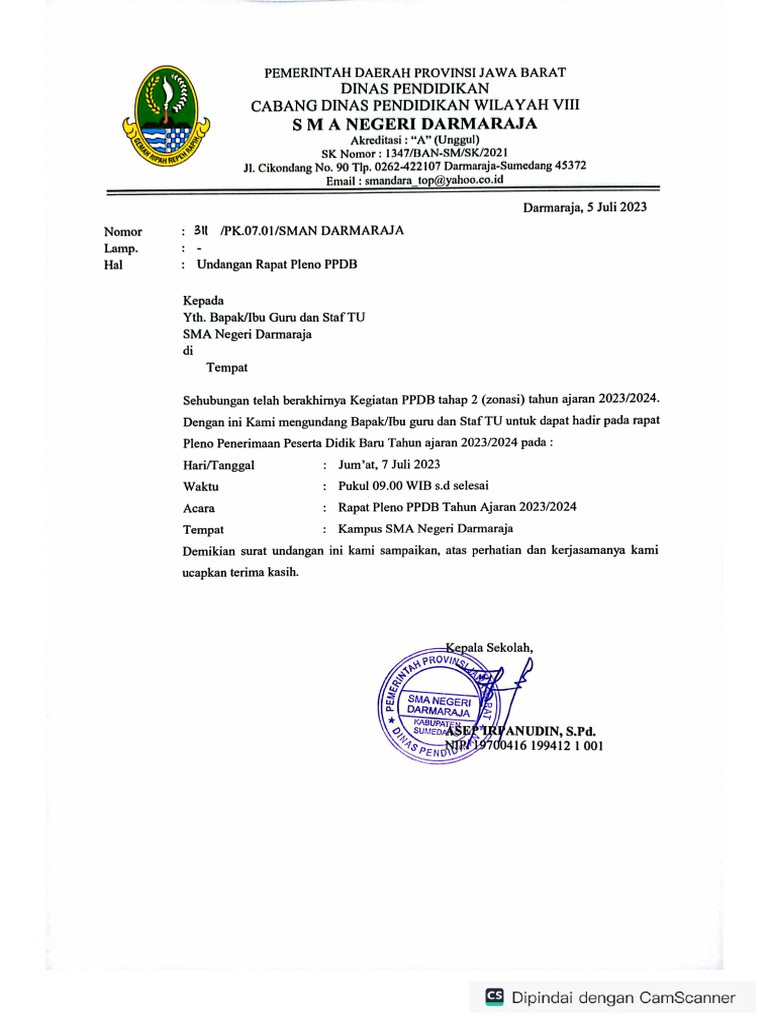 Undangan Rapat Pleno PPDB Tahap 2 | PDF Undangan Rapat Pleno PPDB Tahap 2 | PDF