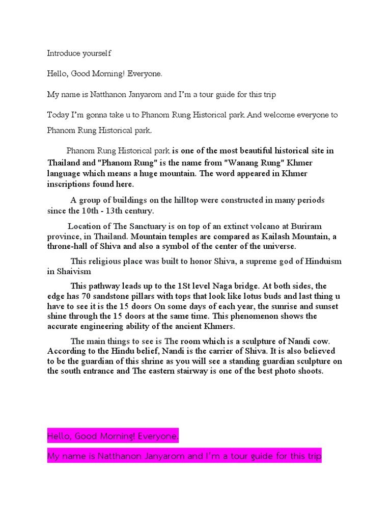 Introduce Yourself | PDF