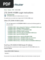 ZTE Router Password List | PDF