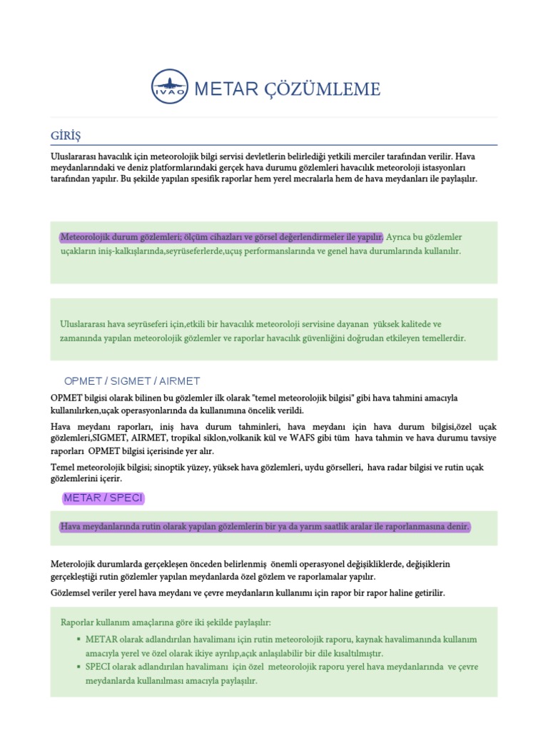 Metar Ivao | PDF