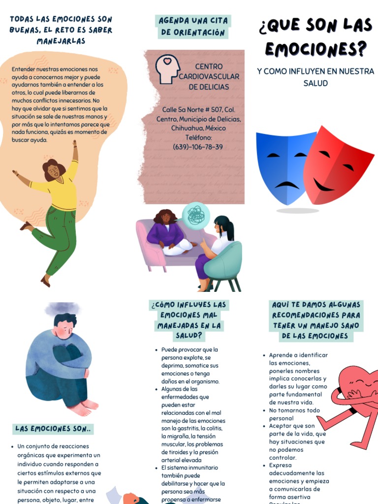 Triptico Emociones | PDF | Las emociones | Conceptos psicologicos