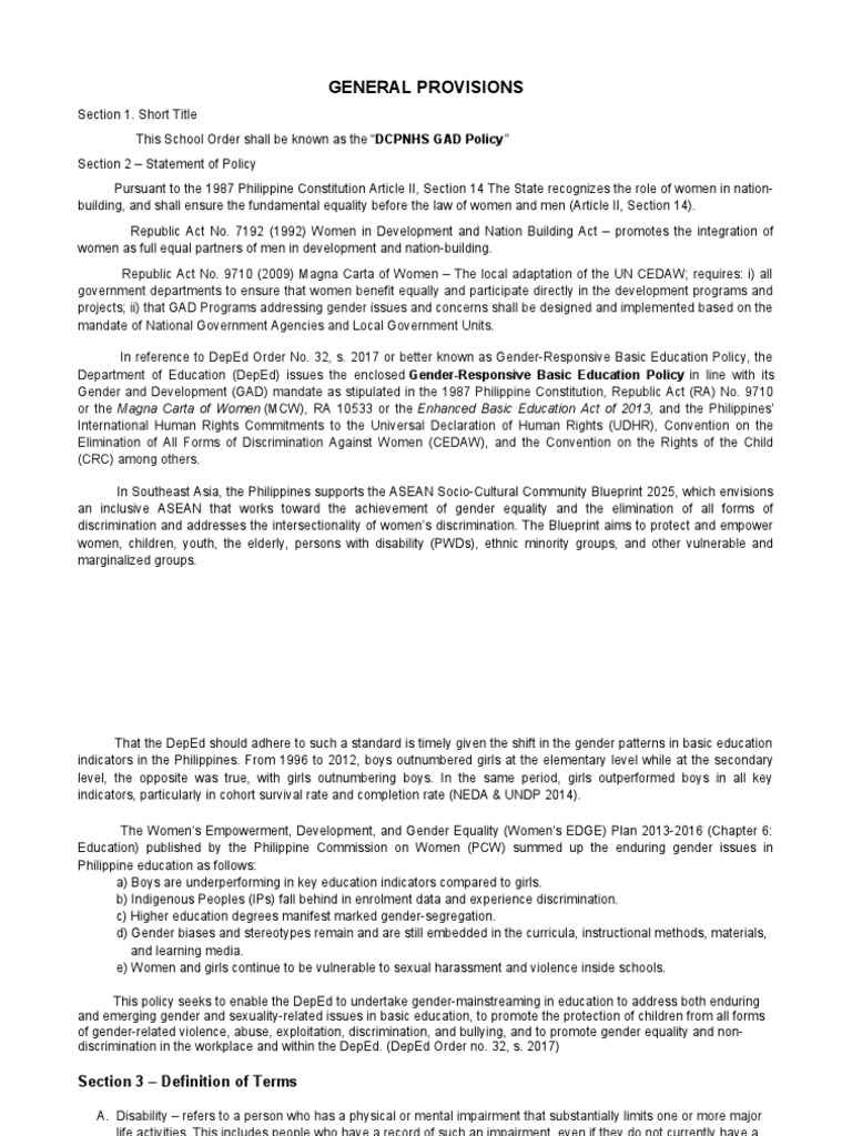 GAD Policy Making | PDF