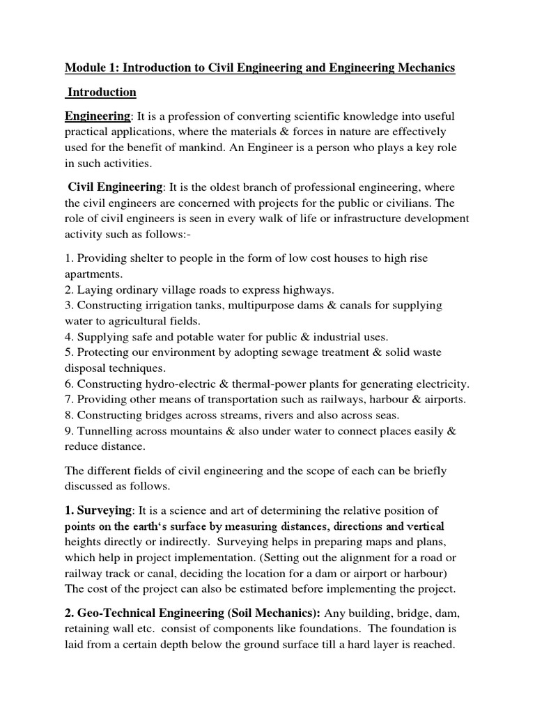 Ece Module 1 | PDF | Dam | Road Ece Module 1 | PDF | Dam | Road