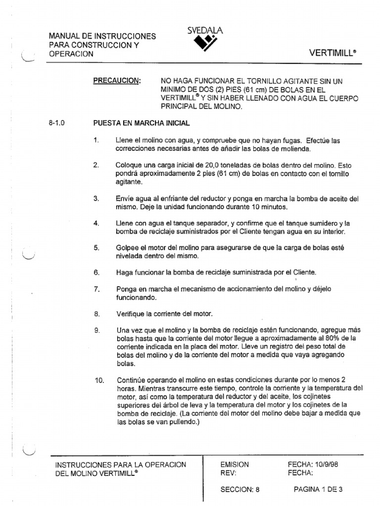 Puesta en Servicio VTM-1000 | PDF