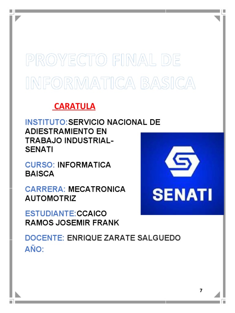 Proyecto Final de Informatica Basica | PDF | Virus de computadora | Software de la aplicacion