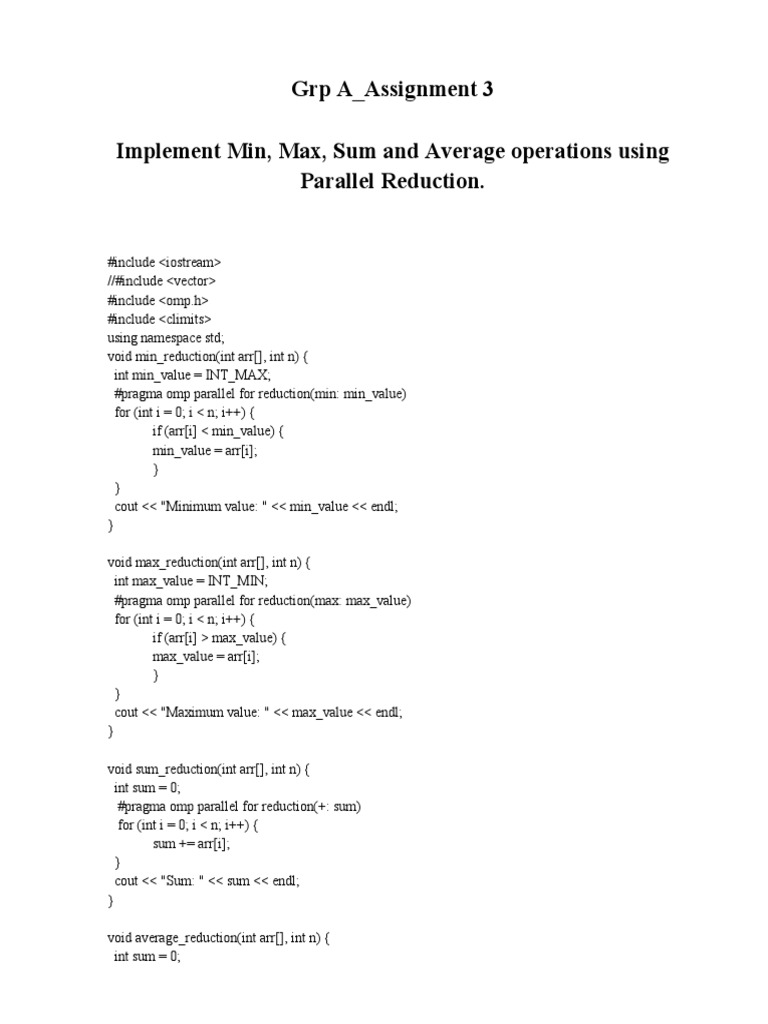 HPC 3 - Min Max | PDF | Computer Architecture | Programming Paradigms