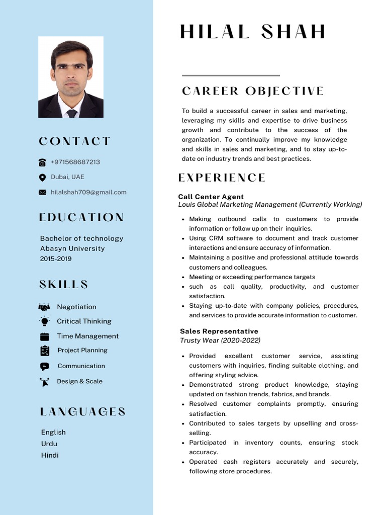 CSR Resume for Sales and Marketing | PDF | Sales | Call Centre