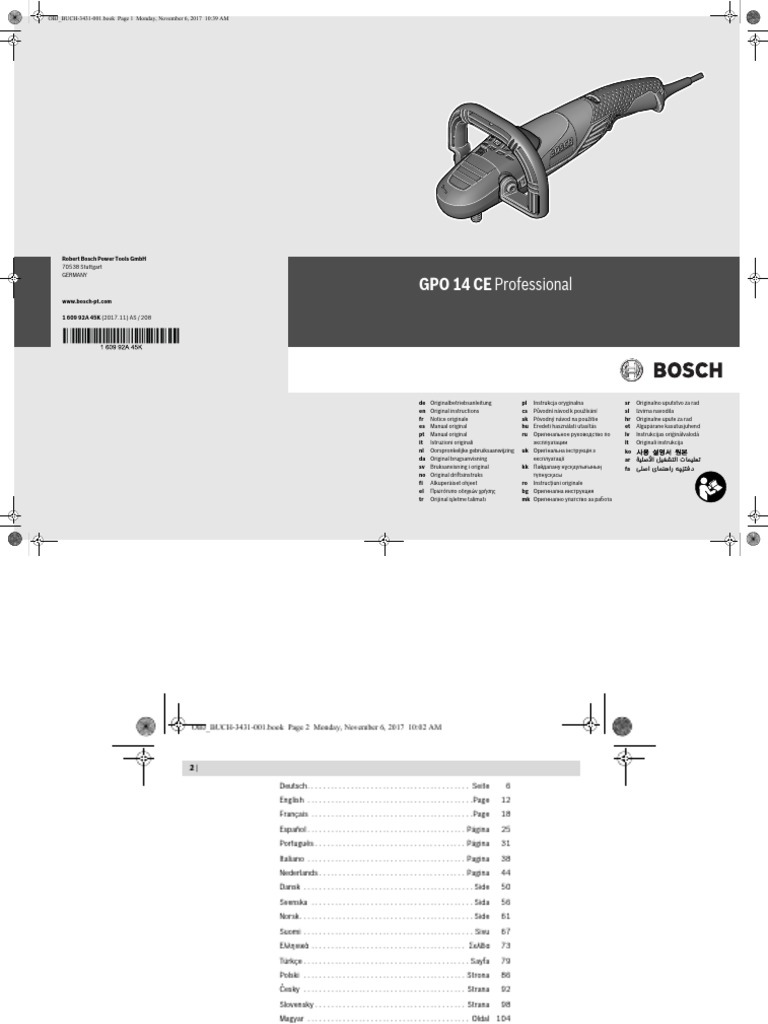 Bosch GPO 14 CE Polisher | PDF