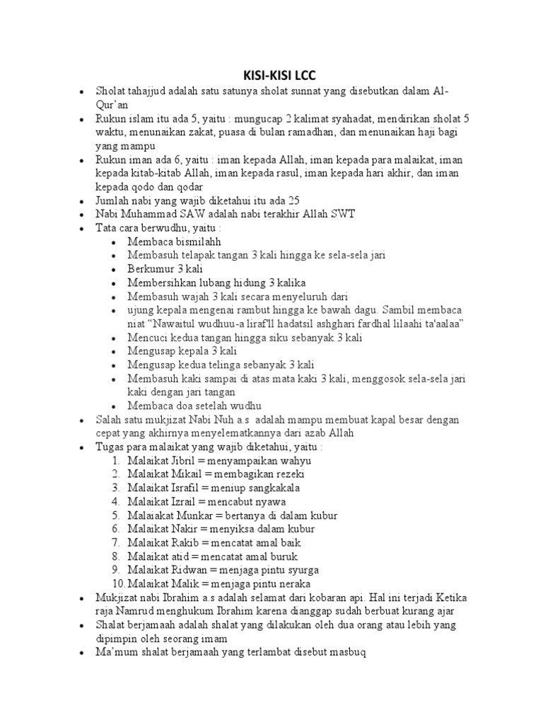 Materi LCC Islami | PDF