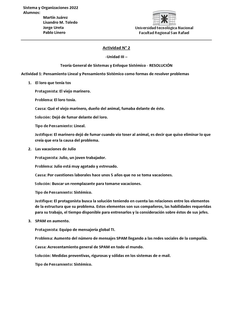 Actividad N 2 - SyO | PDF