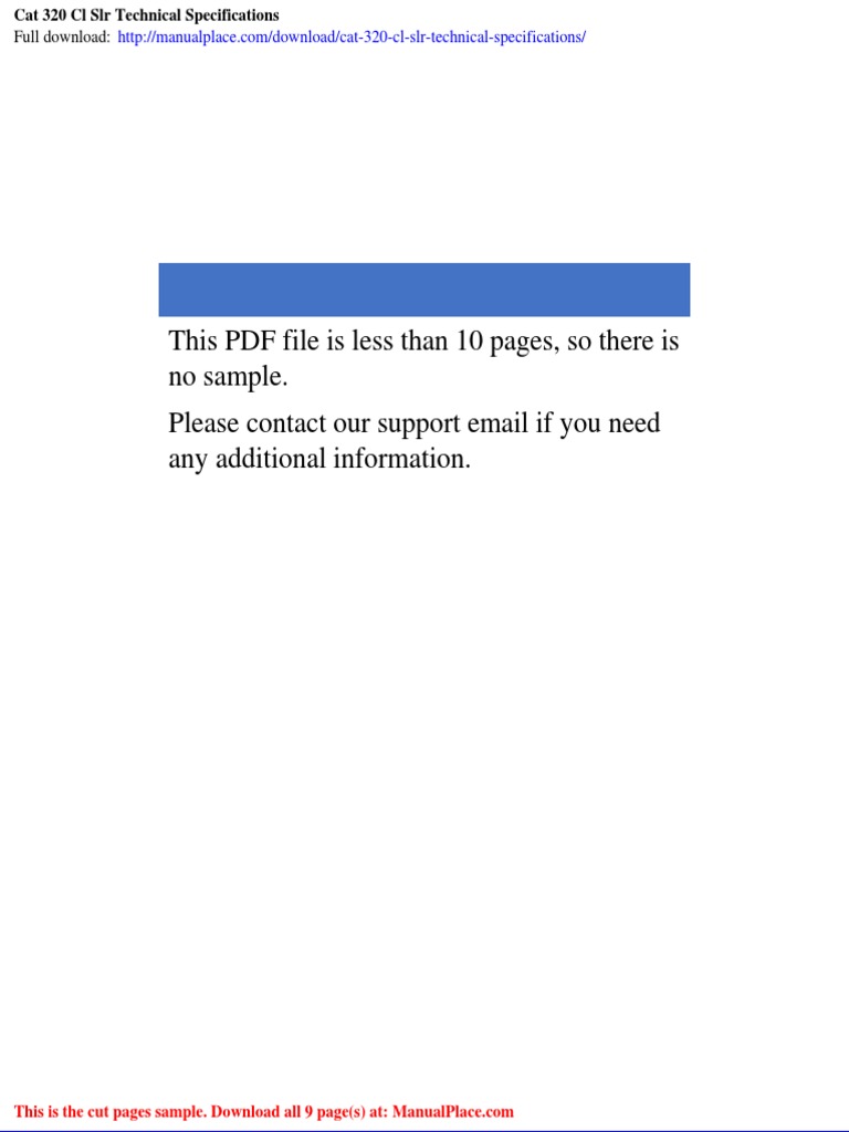 Cat 320 CL SLR Specs Overview | PDF | Business | Technology & Engineering