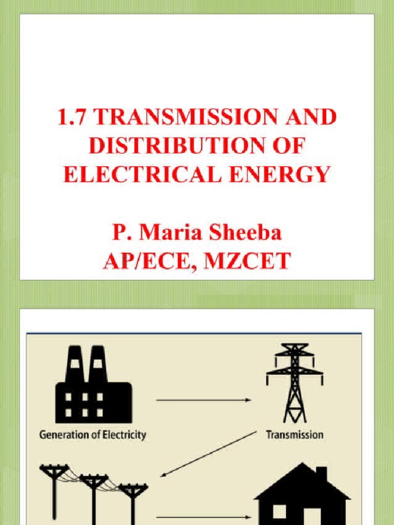 17 Transmission and Distribution System of Electrical Energy | PDF