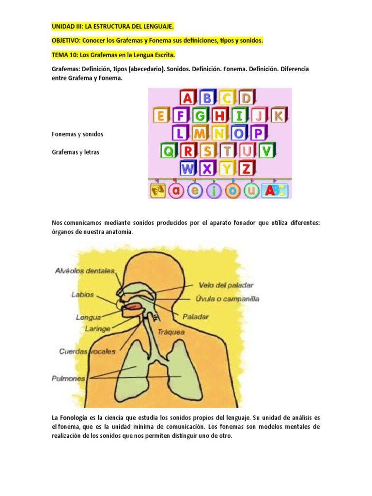 Tema 10 | PDF | Sílaba | Fonema