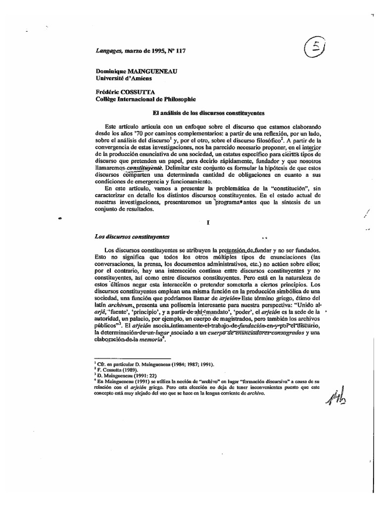 Maingueneau y Cossutta - El Analisis de Los Discursos Constituyentes-2 ... Maingueneau y Cossutta - El Analisis de Los Discursos Constituyentes-2 ...