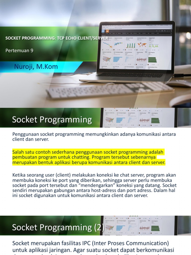 PERTEMUAN 9 Pemrograman Socket | PDF