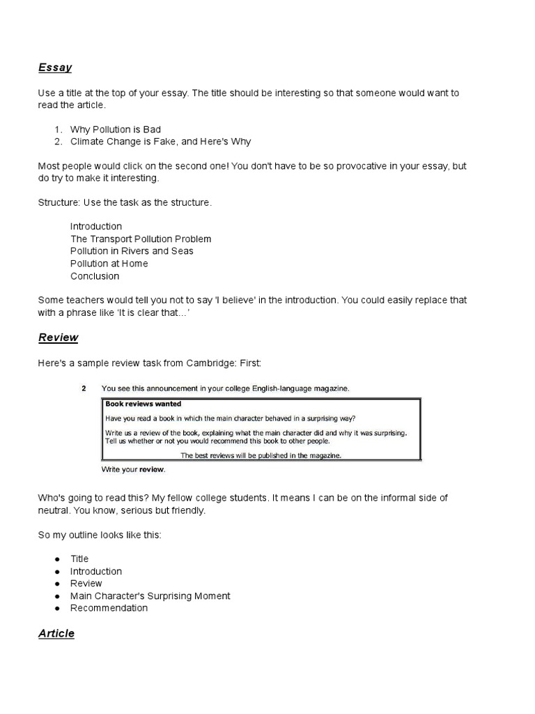 Writing Formats | PDF