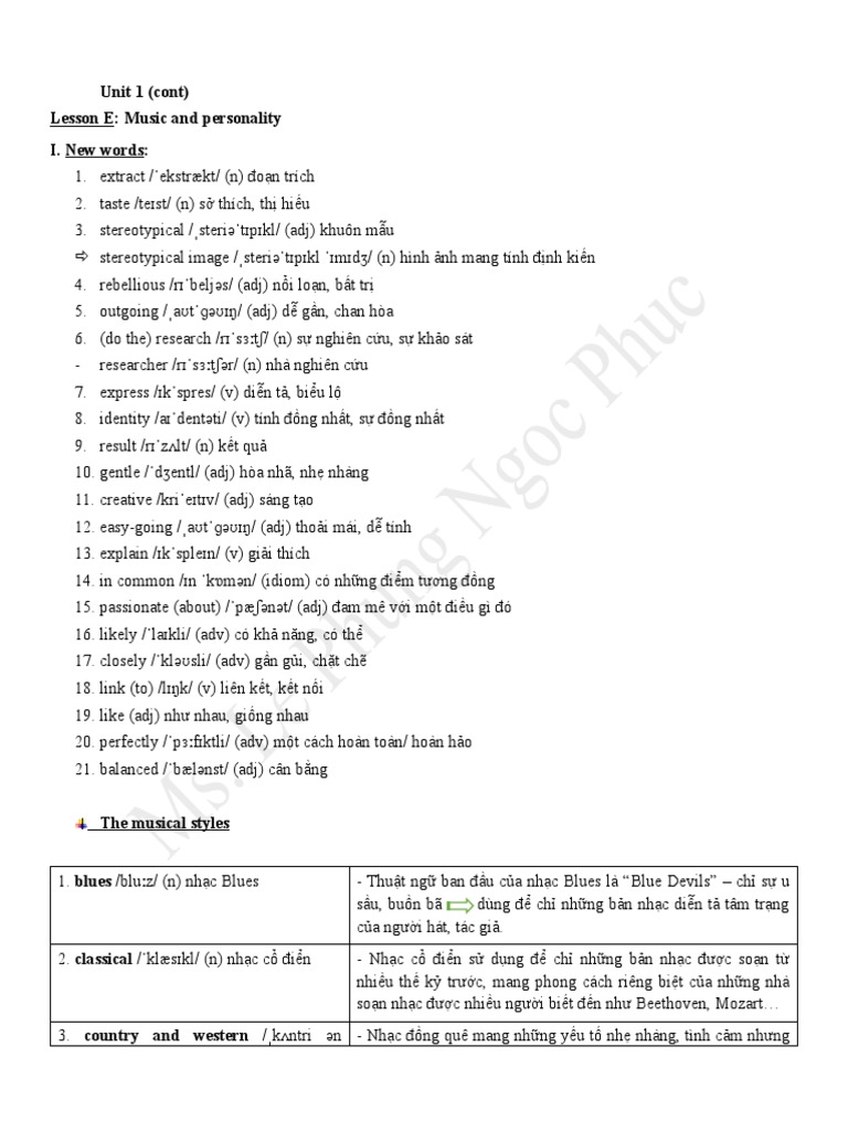 READING UNIT 1 LESSON E - KET Pre-Inter | PDF