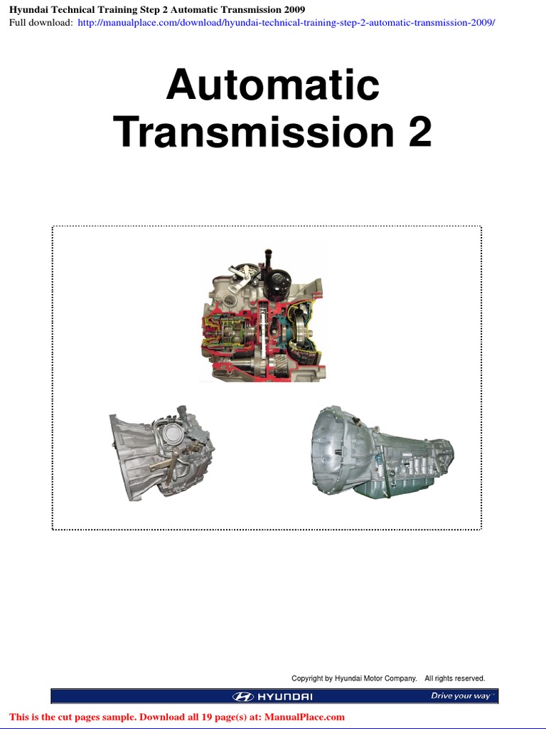 Hyundai Automatic Transmission Training | PDF