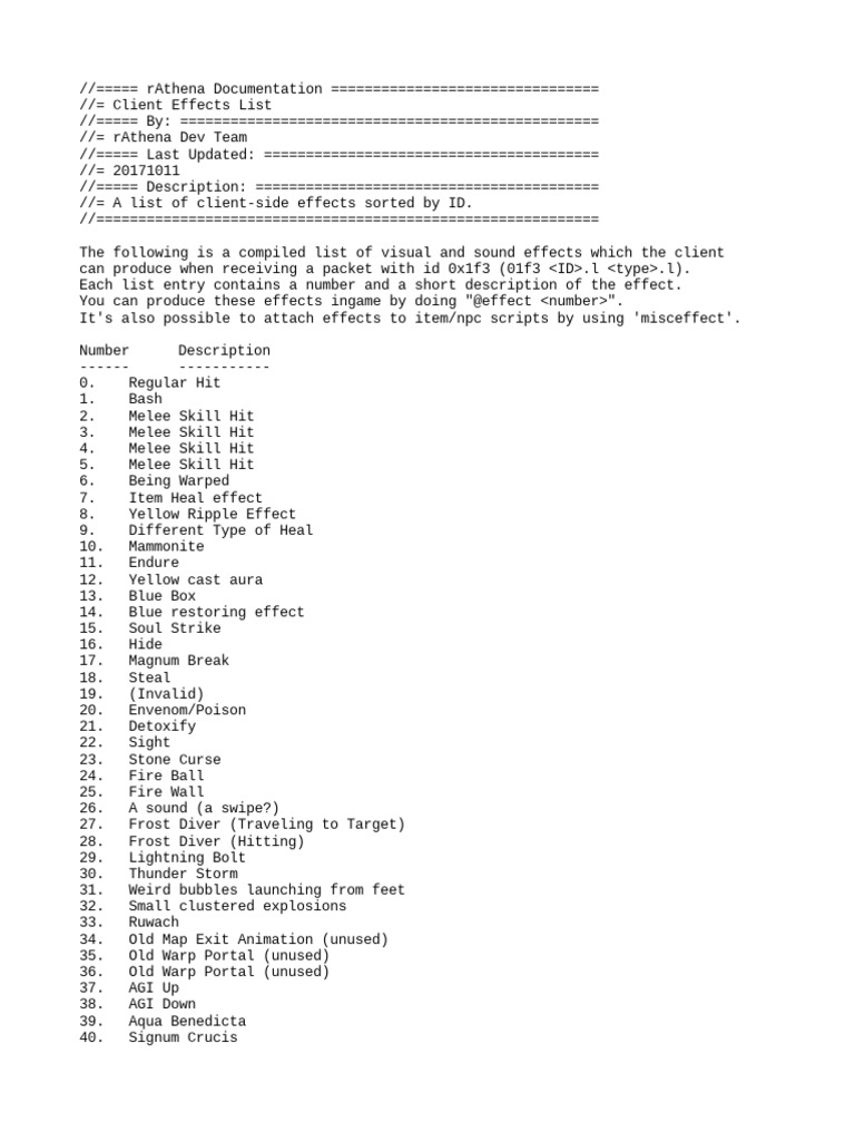 Effect List | PDF | Light | Tornadoes