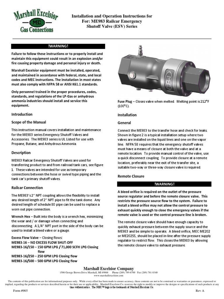 Remote Shut Off Valve | PDF