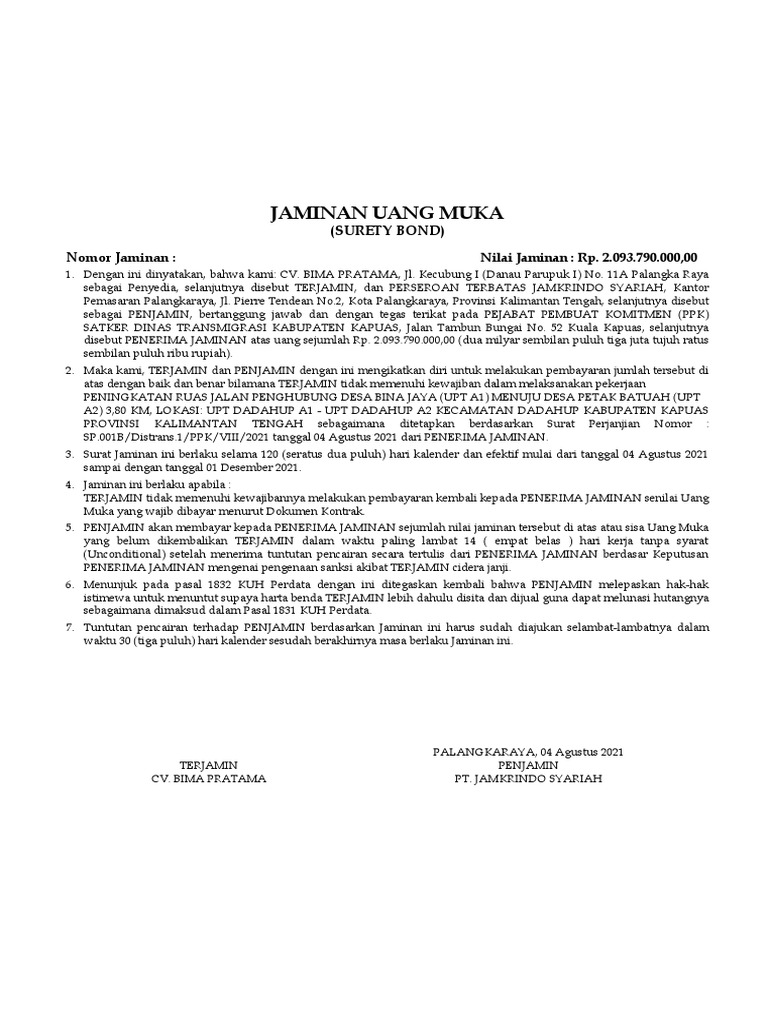 Cv. Bima Pratama Um | PDF