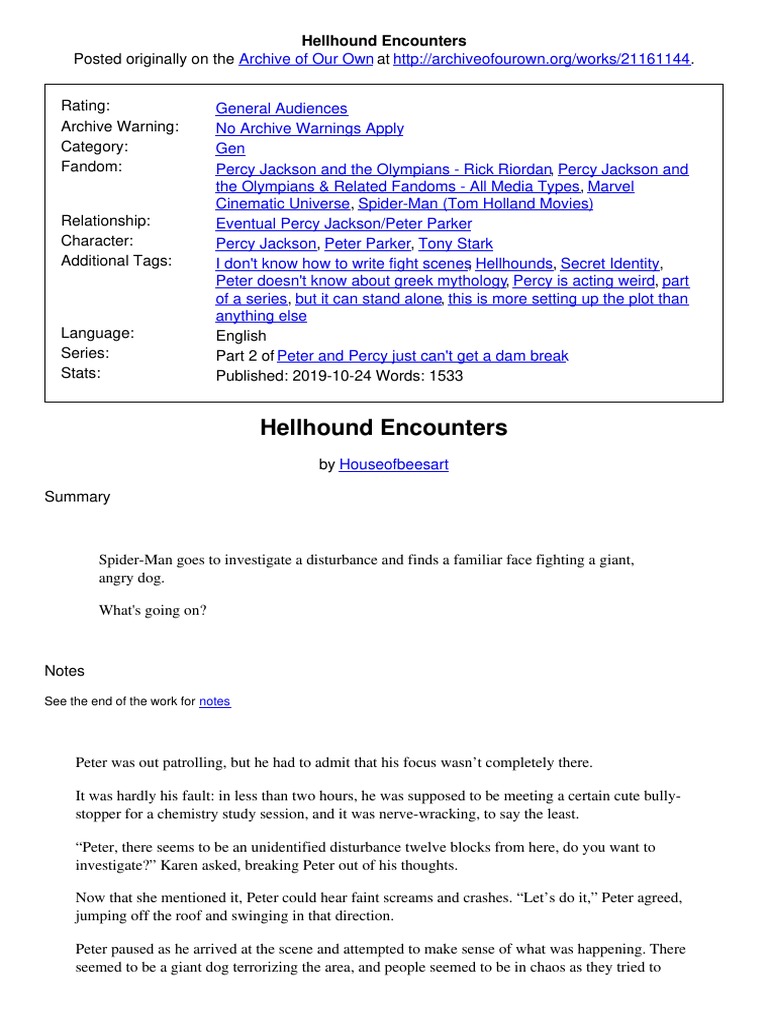 Hellhound Encounters | PDF | Spider Man