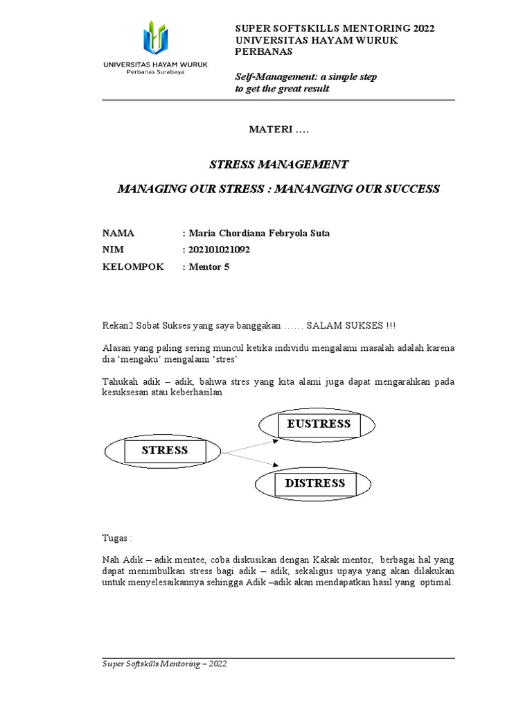 Stress Management SSM 2022 | PDF
