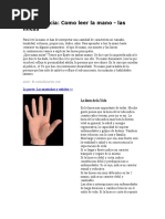 Guía para leer la mano y sus líneas | PDF | Amor | Las emociones