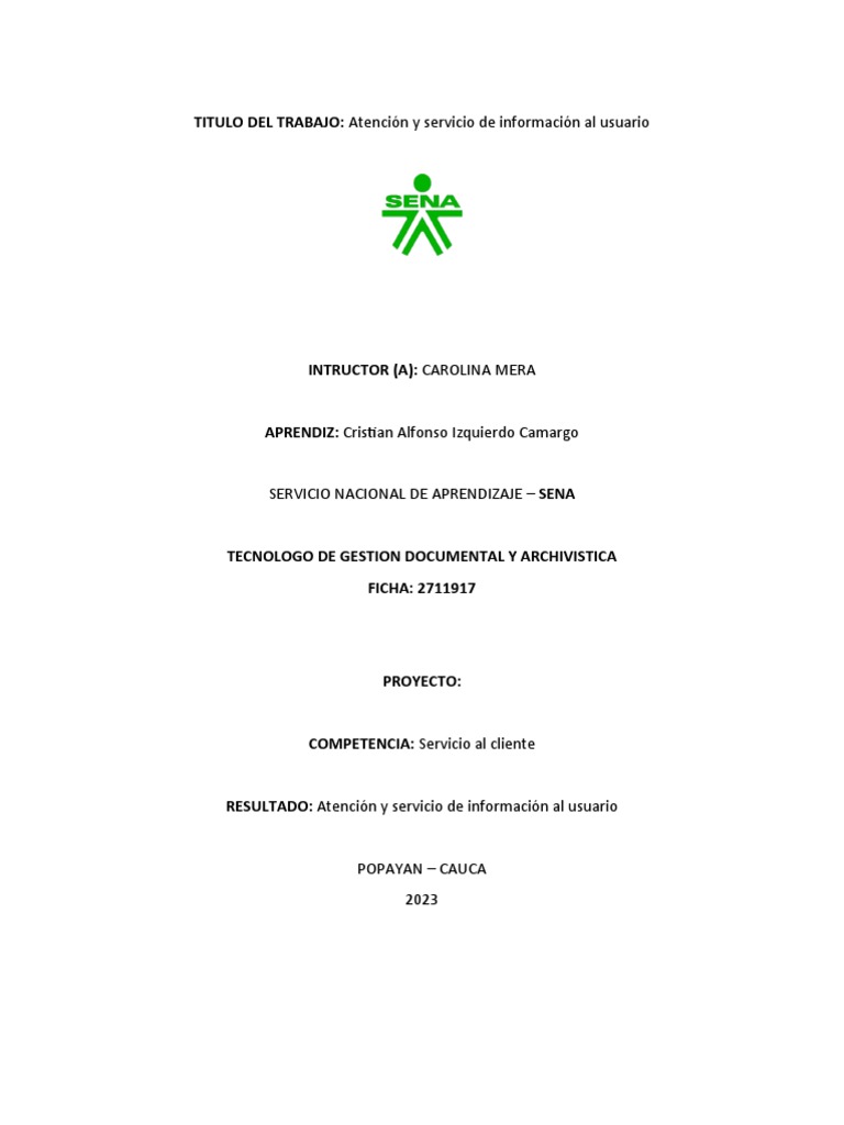 Plantilla Presentacion Trabajos SENA 18042023 | Descargar gratis PDF | Evaluación