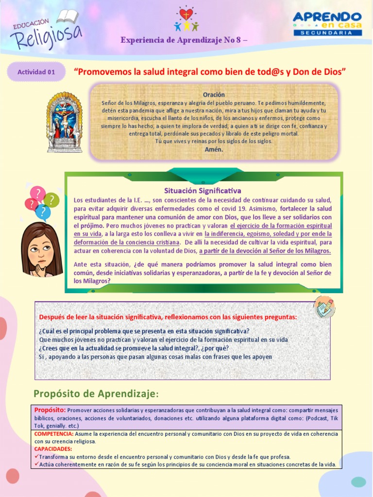 Actividades Exp. 08 (1) Religion Casi Completo | PDF