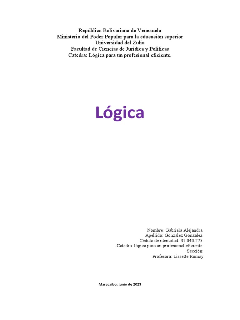 Logica para Un Profesional Eficiente | PDF | Lógica | Razón