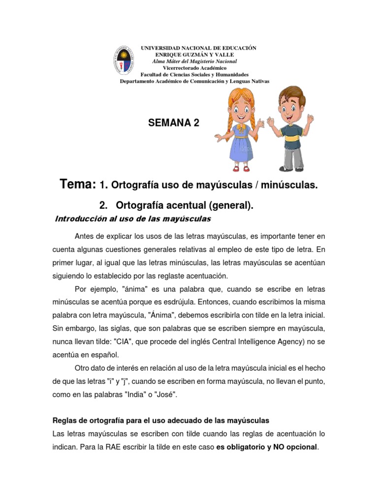 Uso de Las Mayusculas | PDF | Fonética | Lingüística