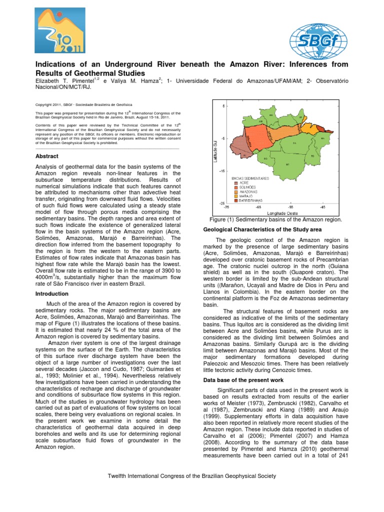Rio Hamza | PDF | Amazon River | Groundwater