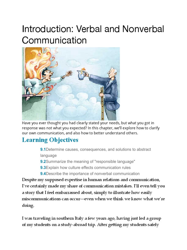Textbook Chapter9 | PDF | Nonverbal Communication | Communication