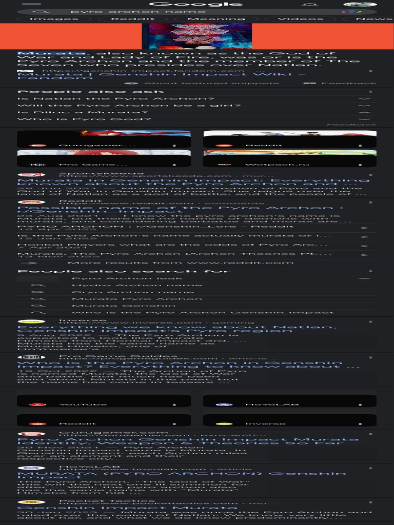 Murata: The Pyro Archon of Natlan | PDF