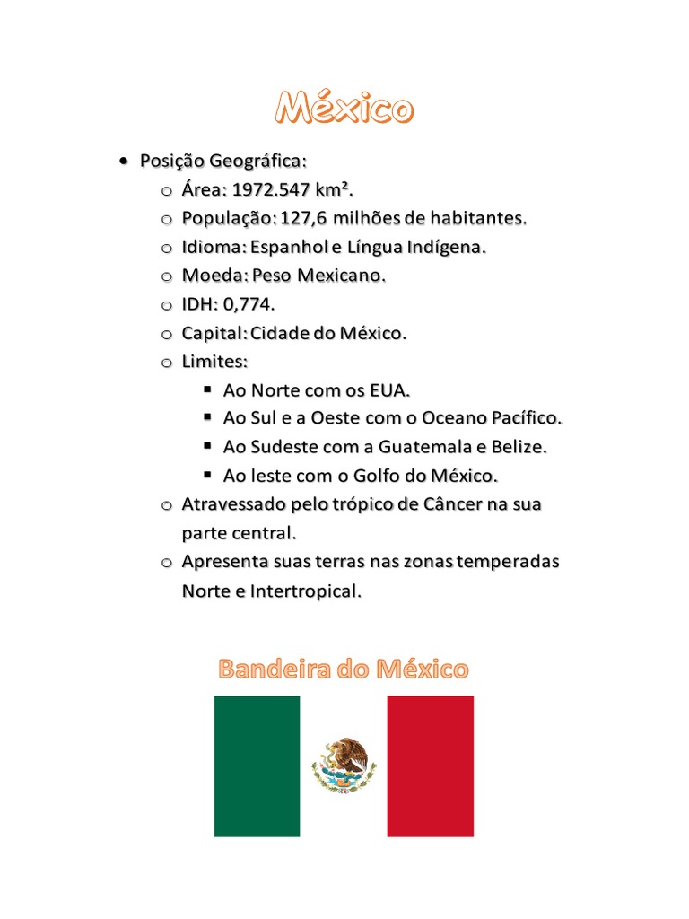 Resumo Geografia (México) | PDF | México | América Central