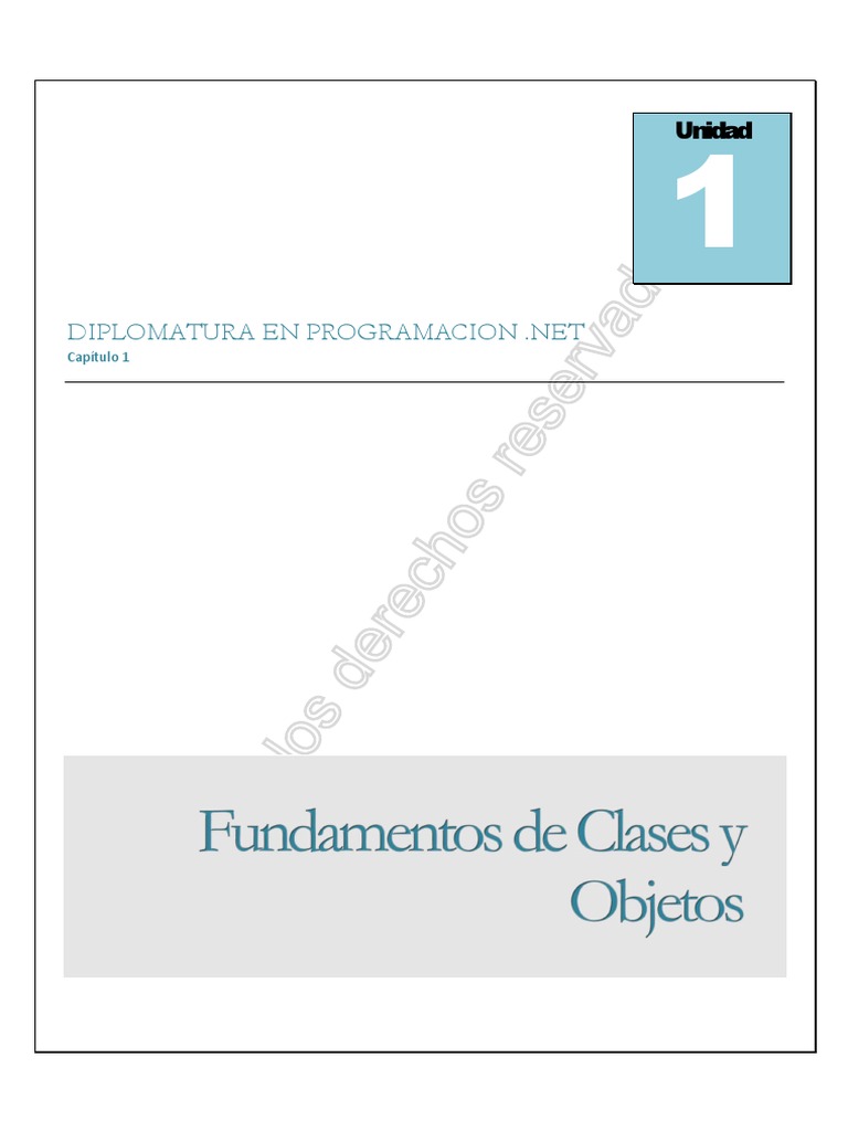 Dpn Modulo 1 Poo En Net Unidad 01 Capítulo 01 Fundamentos De 