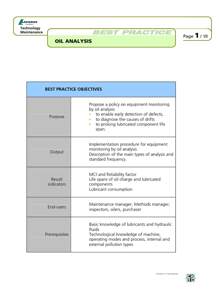 Complete OIL ANALYSIS Study | PDF