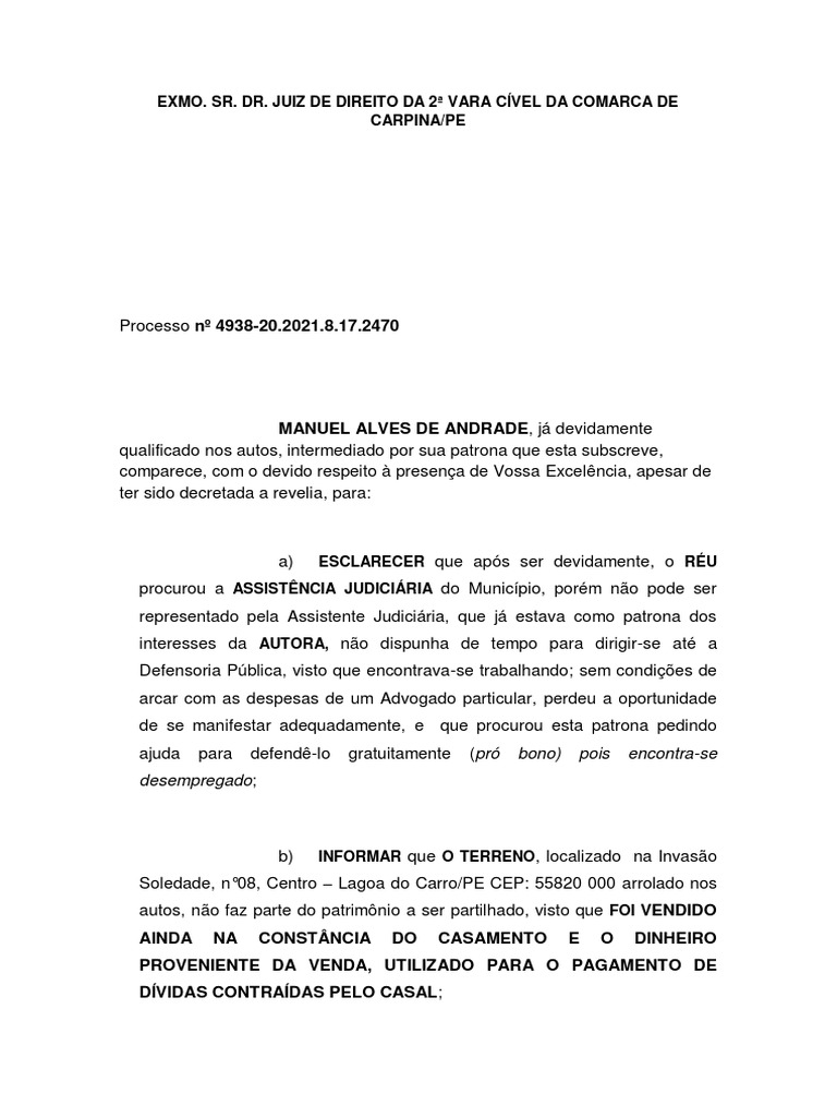 Petição de Juntada MANUEL | Download grátis PDF | Advogado | Justiça