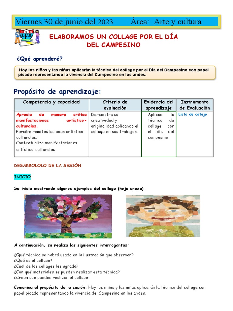 2023 - Actividad 02 Arte - Ténica Del Collage | PDF