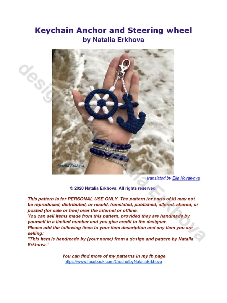 Crochet Anchor Keychain Pattern | PDF | Home & Garden