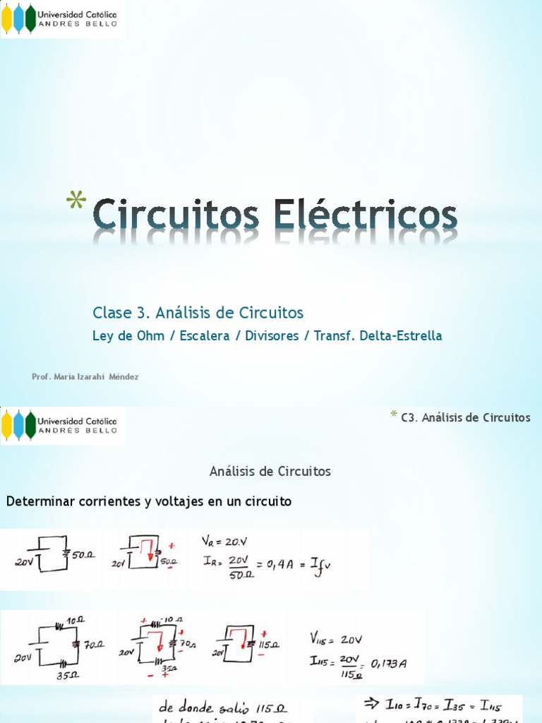 Clase 3. Analisis de Circuitos | PDF | Análisis de red (circuitos eléctricos) | voltaje