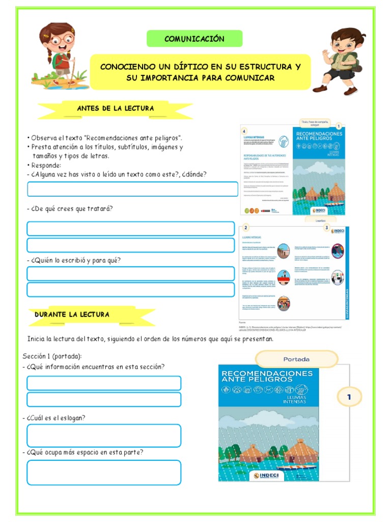 Diptico: Recomendaciones Lluvias Intensas | PDF