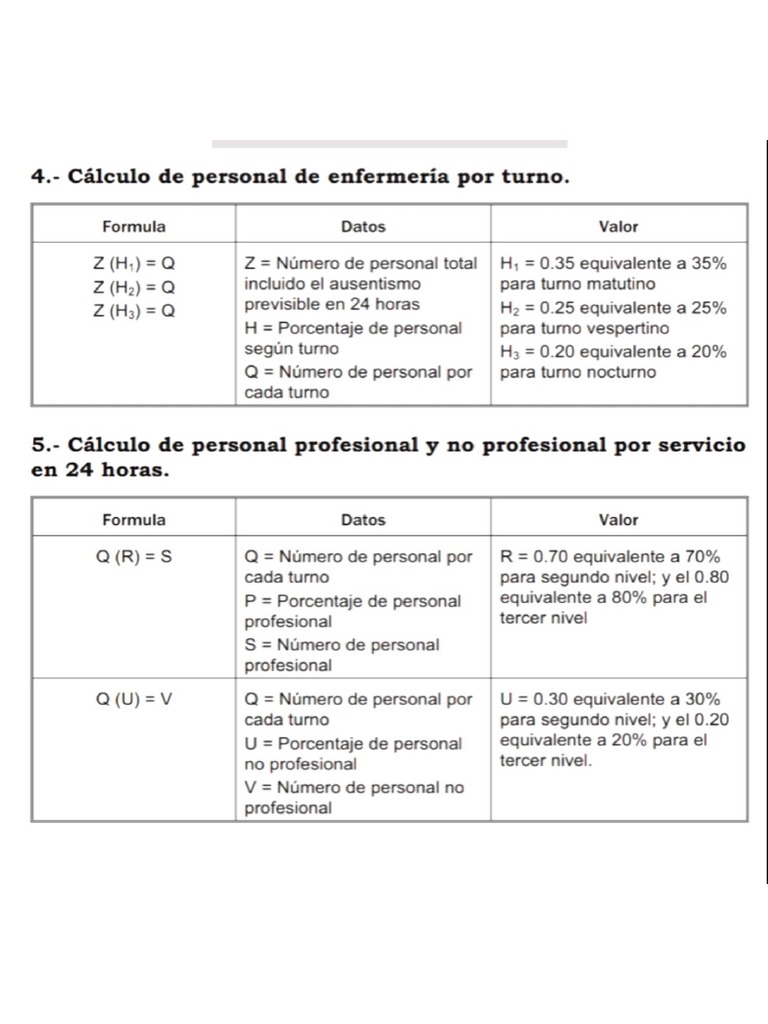 guía para cálculo de personal | PDF