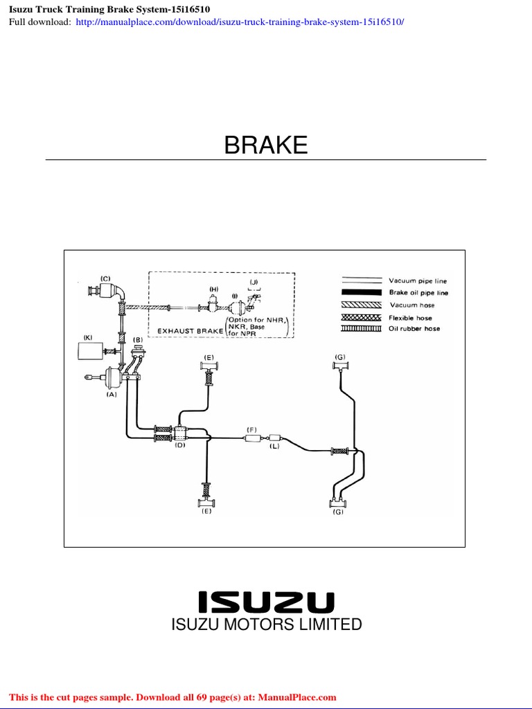 Isuzu Truck Training Brake System 15i16510 | PDF
