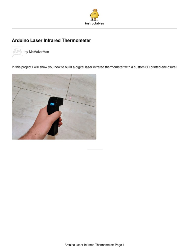 Arduino Laser Infrared Thermometer | PDF | Infrared | Radiation